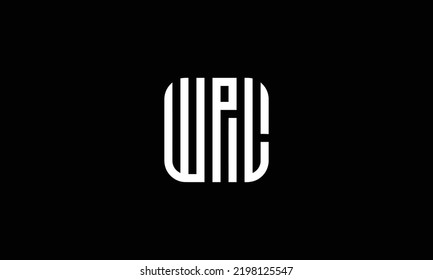 Wpl Letter Logo Design On Black Stock Vector (Royalty Free) 2198125547 ...