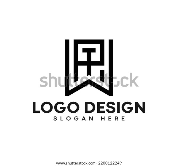 Wpt Letter Monogram Logo Wpt Lettermark Stock Vector (Royalty Free ...