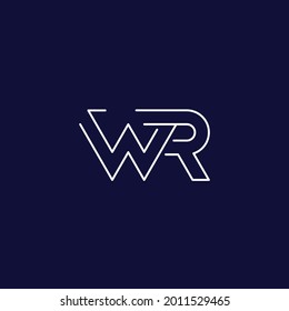 Wr Letters Logo Line Design Stock Vector (Royalty Free) 2011529465 ...