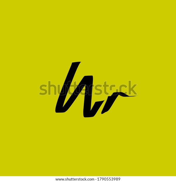 Wr Signature Initial Logo Template Vector Stock Vector (Royalty Free ...