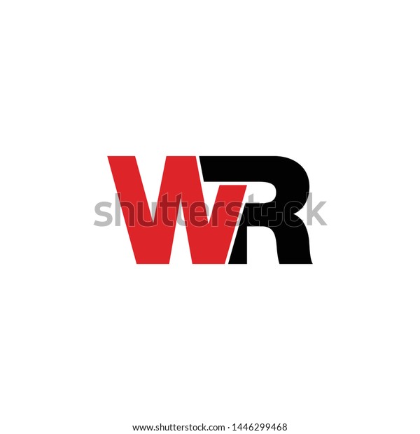 Wr Simple Logo Icon Design Vector Stock Vector (Royalty Free) 1446299468