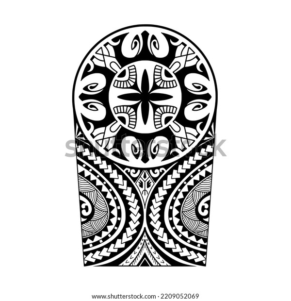 Wrap Around Arm Polynesian Tattoo Design Stock Vector (Royalty Free ...
