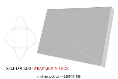 Wrap Around Box Template Delivery Box Stock Vector (Royalty Free ...