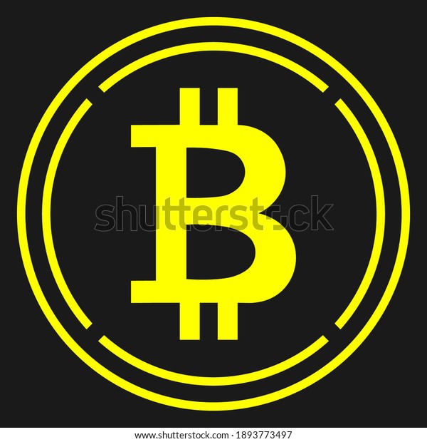 Wrapped Bitcoin Yellow Logo Isolated On Stock Vector (Royalty Free ...