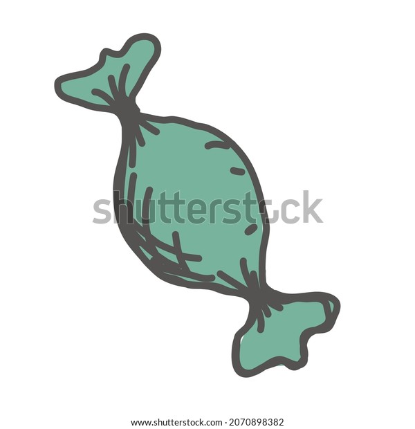 Wrapped Holiday Candy Drawing Sketch Vintage Stock Vector (Royalty Free ...