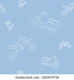 Wrapping Paper Seamless Pattern Motor Scooter Stock Vector (Royalty ...