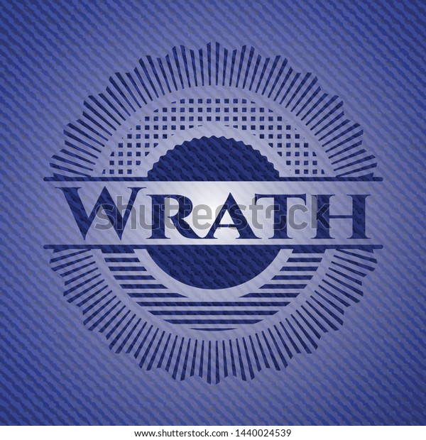 Wrath Emblem Jean Texture Vector Illustration Stock Vector (Royalty ...
