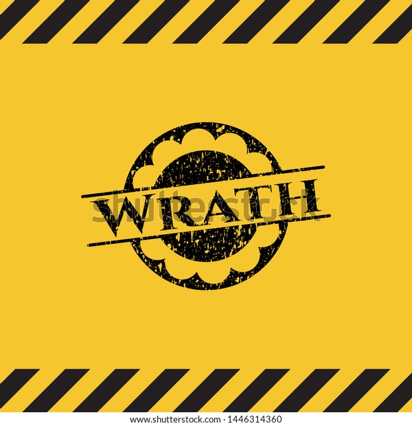 Wrath Inside Warning Sign Black Grunge: vector de stock (libre de ...