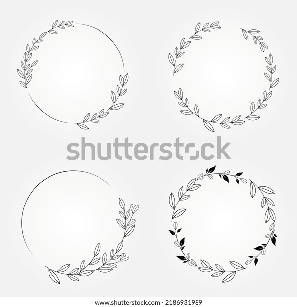 Wreath Floral Vector Set Eps File Stock Vector (Royalty Free ...