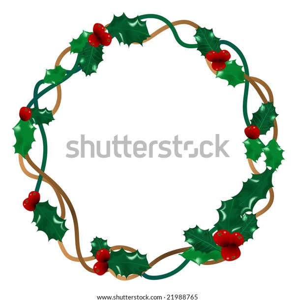 Wreath Holly Vector Illustration Stock Vector (Royalty Free) 21988765 ...