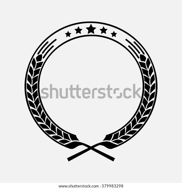 Wreath Wheat Ears Heraldic Design Abstract 스톡 벡터(로열티 프리) 379983298 ...