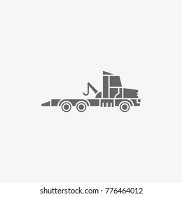 Wrecker Truck Vector Icon Stock Vector (Royalty Free) 776464012 ...