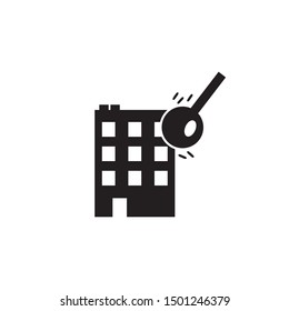 Wrecking Ball Building Demolition Vector Icon Stock Vector (Royalty ...