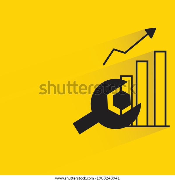 Wrench Bar Chart Configuration Drop On Stock Vector (Royalty Free ...