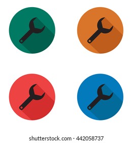 Wrench Icon Different Colors Collection Stock Vector (Royalty Free ...