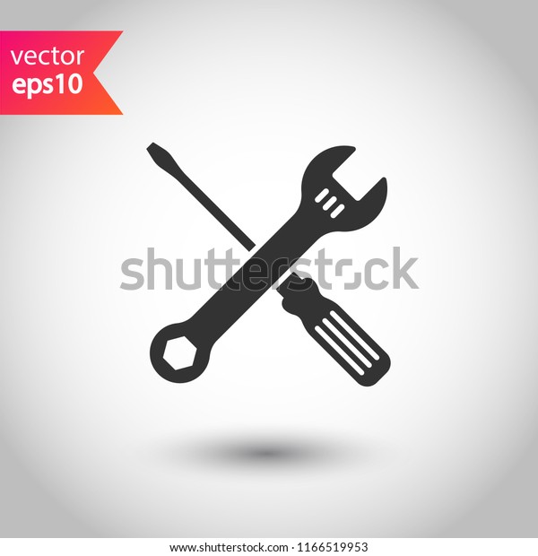 Wrench Icon Spanner Icon Repair Tool Stock Vector (Royalty Free ...