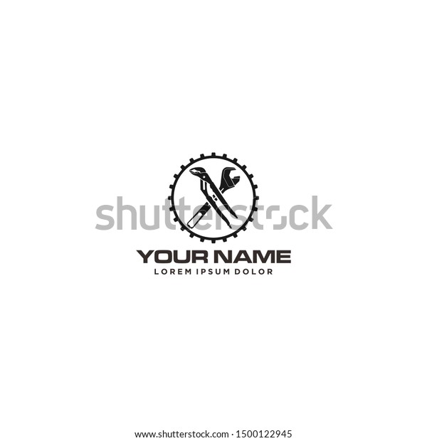 Wrench Logo Design Industial Logo Enginering Stock Vector (Royalty Free ...