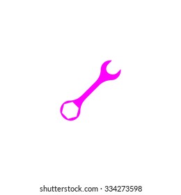 Wrench Pink Vector Icon Black Contour Stock Vector (Royalty Free ...