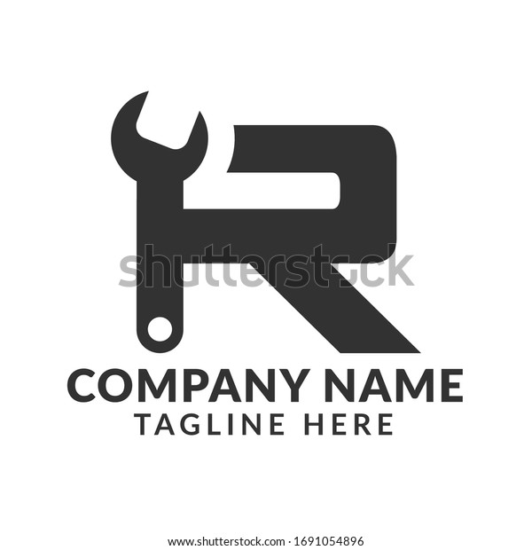 Wrenches Letter R Logo Template Industrial Stock Vector (Royalty Free ...