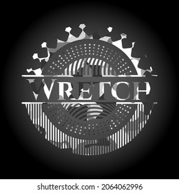 Wretch Grey Camouflage Emblem Vector Illustration Stock Vector (Royalty ...