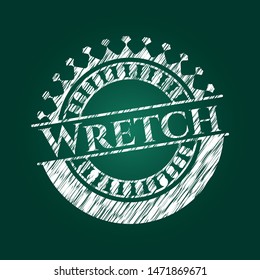 Wretch On Blackboard Vector Illustration Detailed Stock Vector (Royalty ...