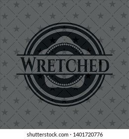 Wretched Black Emblem Vintage Vector Illustration Stock Vector (Royalty ...