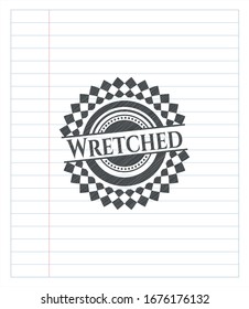 Wretched Pencil Draw Vector Illustration Detailed Stock Vector (Royalty ...