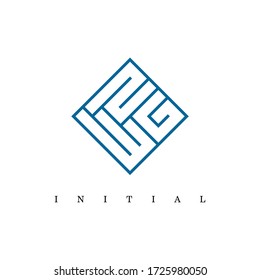 Wrg Logo Vector Geometric Style Design Stock Vector (Royalty Free ...