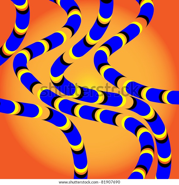 Wriggle Snakes Motion Illusion Stock Vector (Royalty Free) 81907690 ...