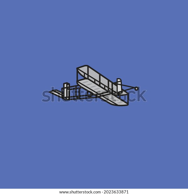 Wright Flyer Airplane 1903 Vector Illustration Stock Vector (Royalty ...