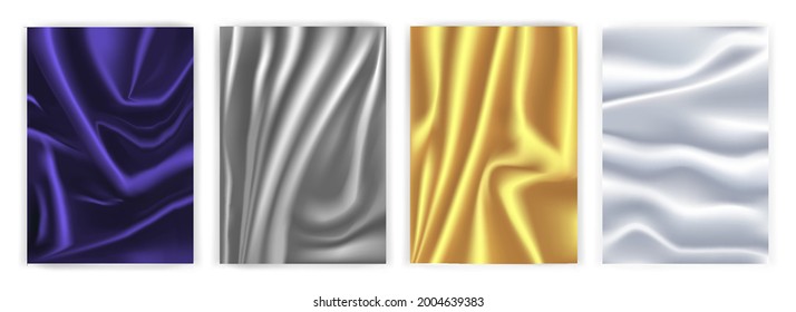 Wrinkled Cloth Texture Set Concept 3d Stock Vector (Royalty Free ...