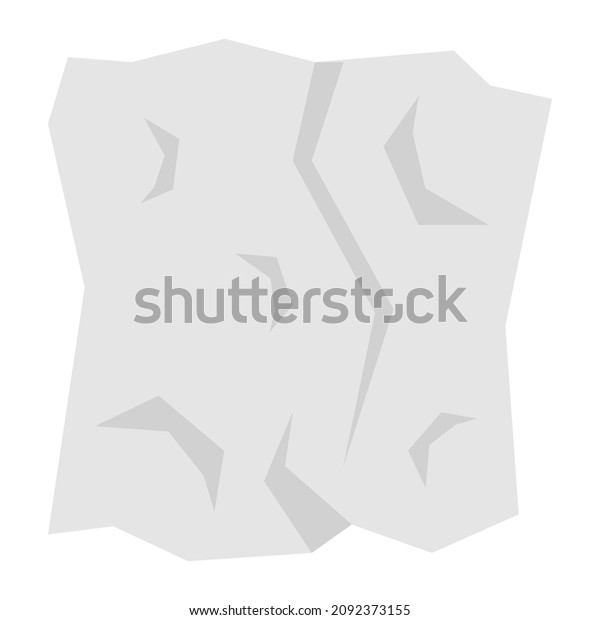 Wrinkled Paper Flat Clipart Vector Illustration: vetor stock (livre de ...