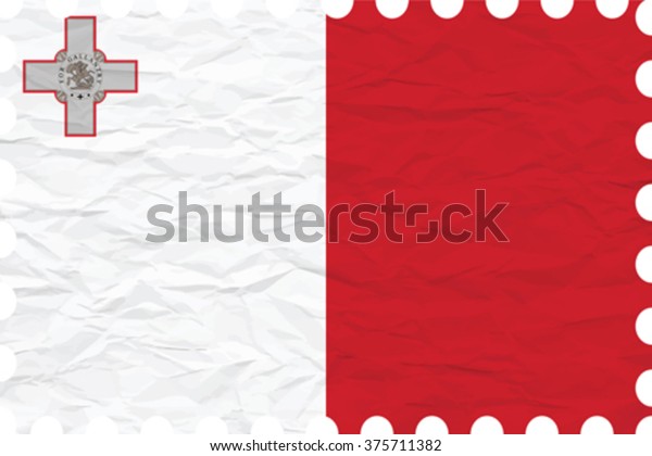 Wrinkled Paper Malta Stamp Abstract Vector Stock Vector (Royalty Free ...