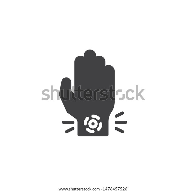 Wrist Pain Vector Icon Filled Flat Stock Vector (Royalty Free ...