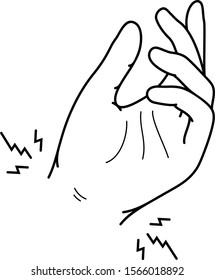 Wrist Pain Vector Outline Icon: vector de stock (libre de regalías ...
