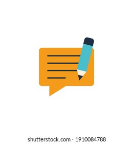 Write Message Icon Color Icon Isolated Stock Vector (Royalty Free ...