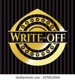 Writeoff Golden Badge Emblem Vector Illustration Stock Vector (Royalty ...