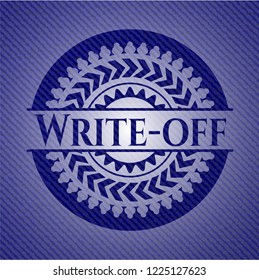 Writeoff Jean Denim Emblem Badge Background Stock Vector (Royalty Free ...