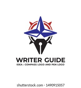 Writer Guide Logo Pen Compass Logo Stock Vector (Royalty Free) 1490915057
