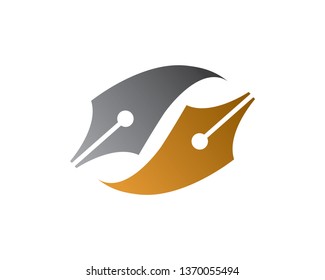Writer Logo Template Icon Symbol Vector Stock Vector (Royalty Free ...