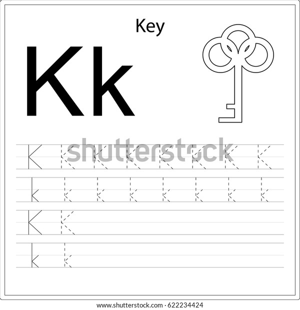 Writing Az Alphabet Exercises Game Kids Stock Vector (Royalty Free ...