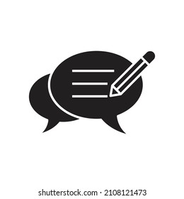 Writing Feedback Icon Design Isolated On Stock Vector (Royalty Free ...