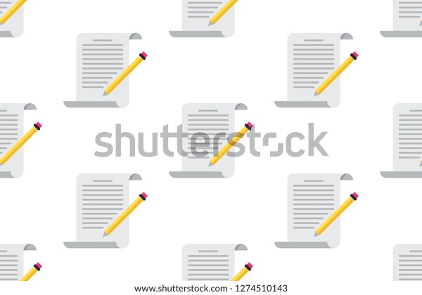 Writing Icon Flat Style Isolated On Stock Vector (Royalty Free ...