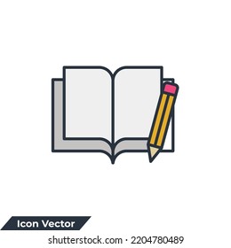 Writing Icon Logo Vector Illustration Copywriting Stock Vector (Royalty ...