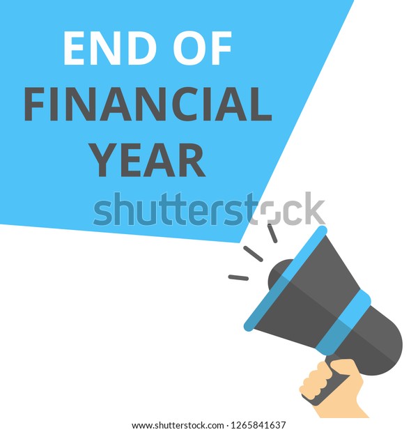 Writing Note Showing End Financial Year Stock Vector (Royalty Free ...