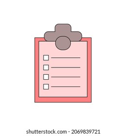 Writing Pad Checklist Paper Concept Stock Vector (Royalty Free ...