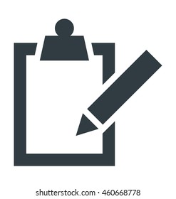 Writing Pad Vector Icon Stock Vector (Royalty Free) 460668778 ...
