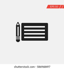 Writing Pad Vector Icon Stock Vector (Royalty Free) 586968497 ...