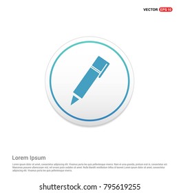 Writing Pen Icon White Background Icon Stock Vector (Royalty Free ...