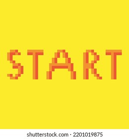 Writing Start Pixel Art Design Stock Vector (Royalty Free) 2201019875 ...